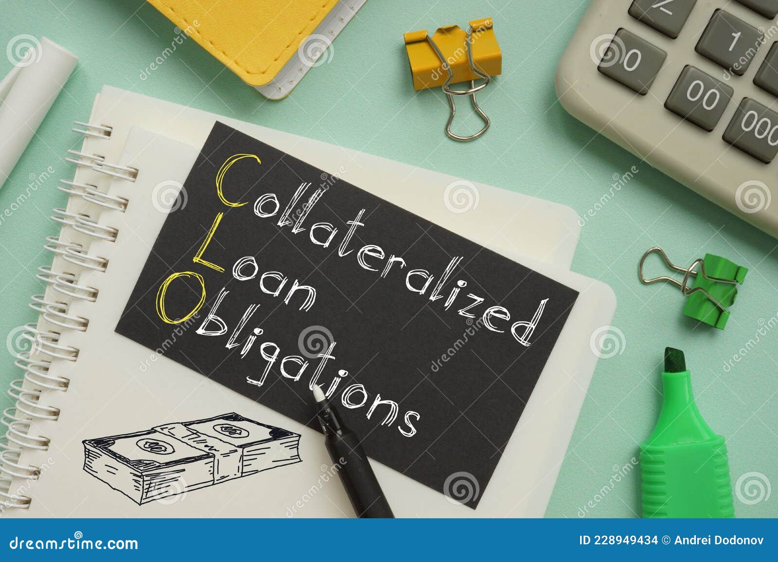 Collateralized Loan Obligations CLO is Shown on the Business Photo ...