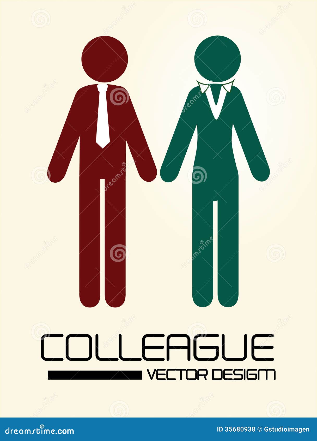 Colleague stock vector. Illustration of silhouettes, company - 35680938