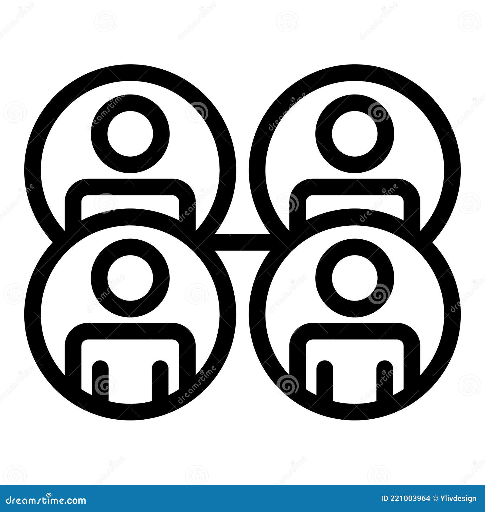 Colleague Modern Group Icon, Outline Style Stock Vector - Illustration ...
