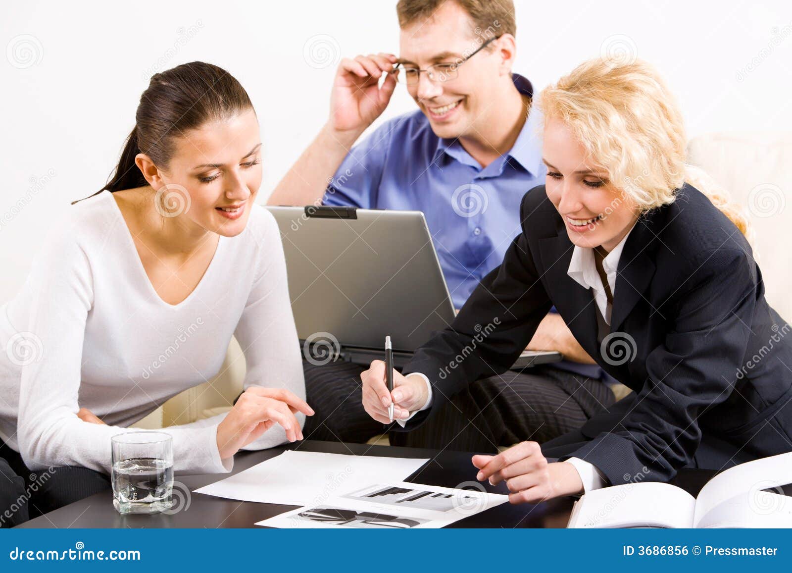 Colleagues stock photo. Image of female, positive, group - 3686856