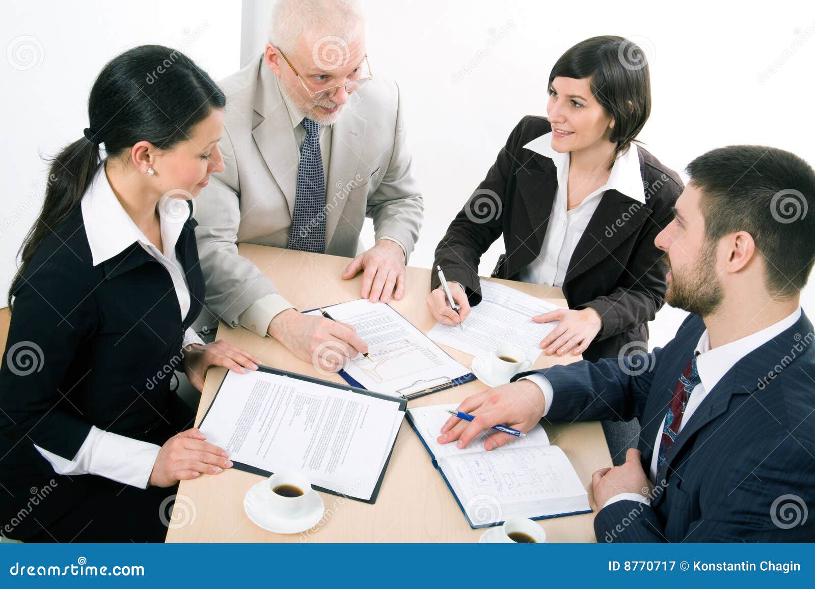 Colleagues stock image. Image of chatting, collar, business - 8770717