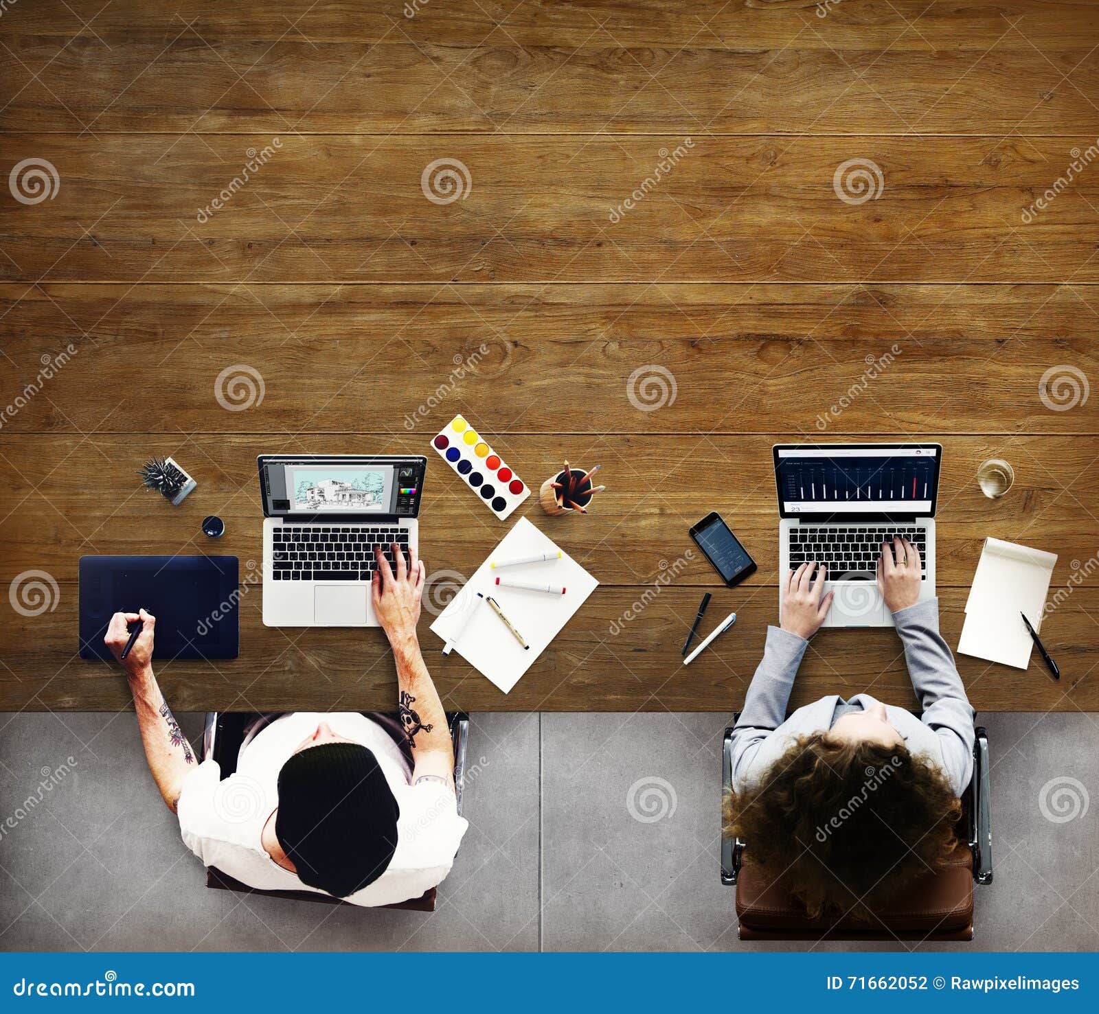 Colleagues Busy Working Laptop Office Concept Stock Photo - Image of ...