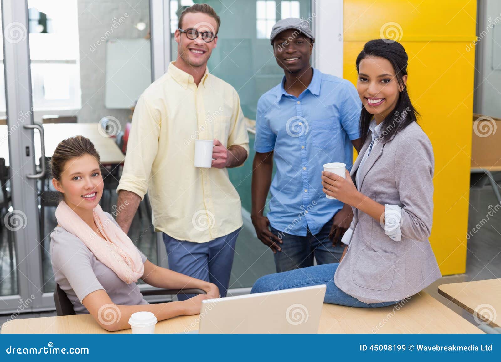 Colleagues with Coffee Cups during Break at Office Stock Image - Image ...