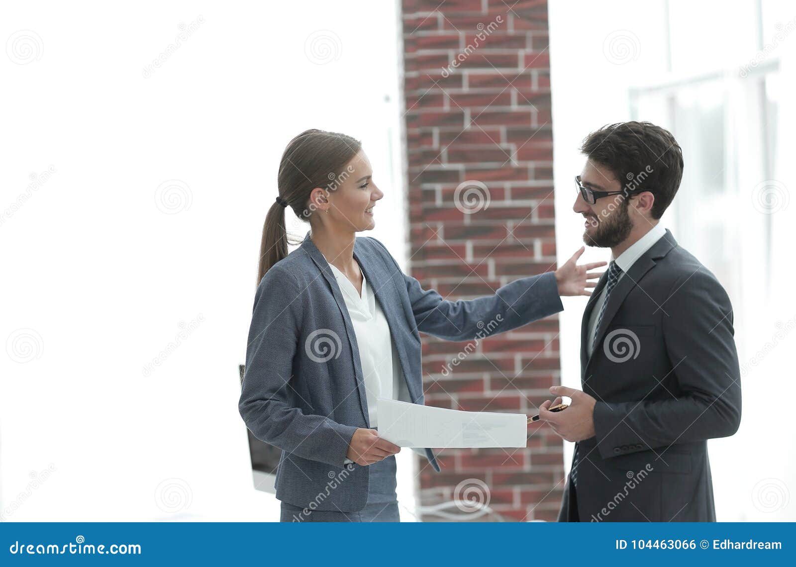 Colleagues Communicate with Each Other Stock Photo - Image of cheerful ...