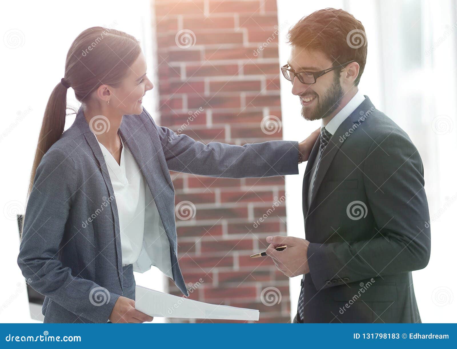 Colleagues Communicate with Each Other Stock Image - Image of ...