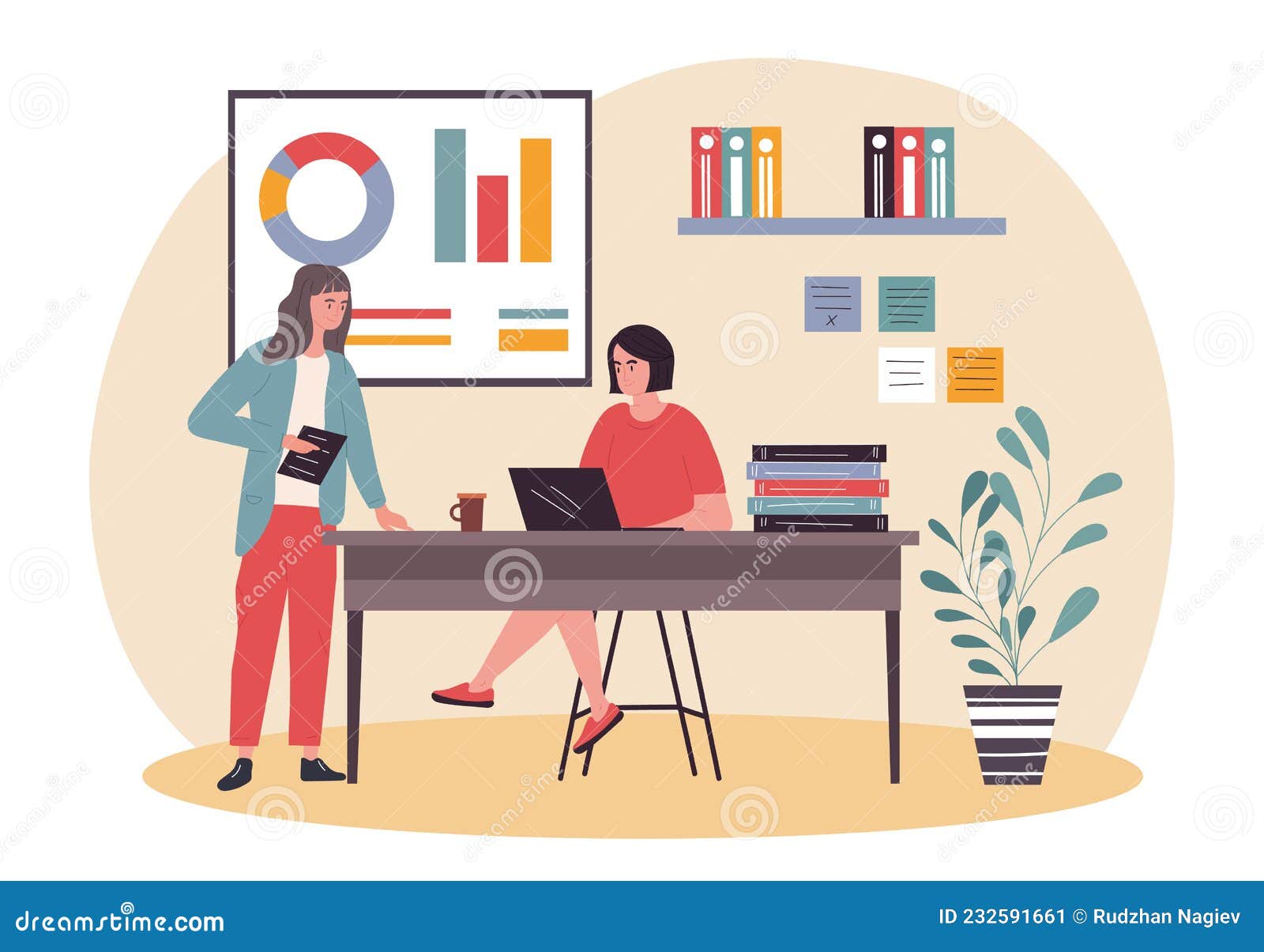 Colleagues Communicating Concept Stock Vector - Illustration of ...