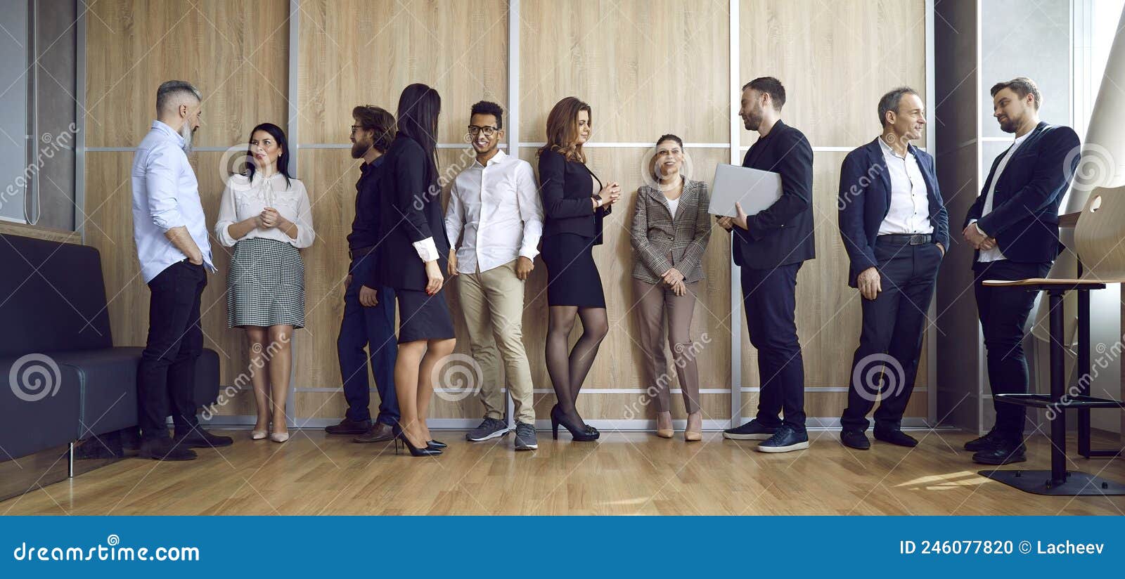 Colleagues Discuss Various Interesting Topics, Work Issues and Share ...