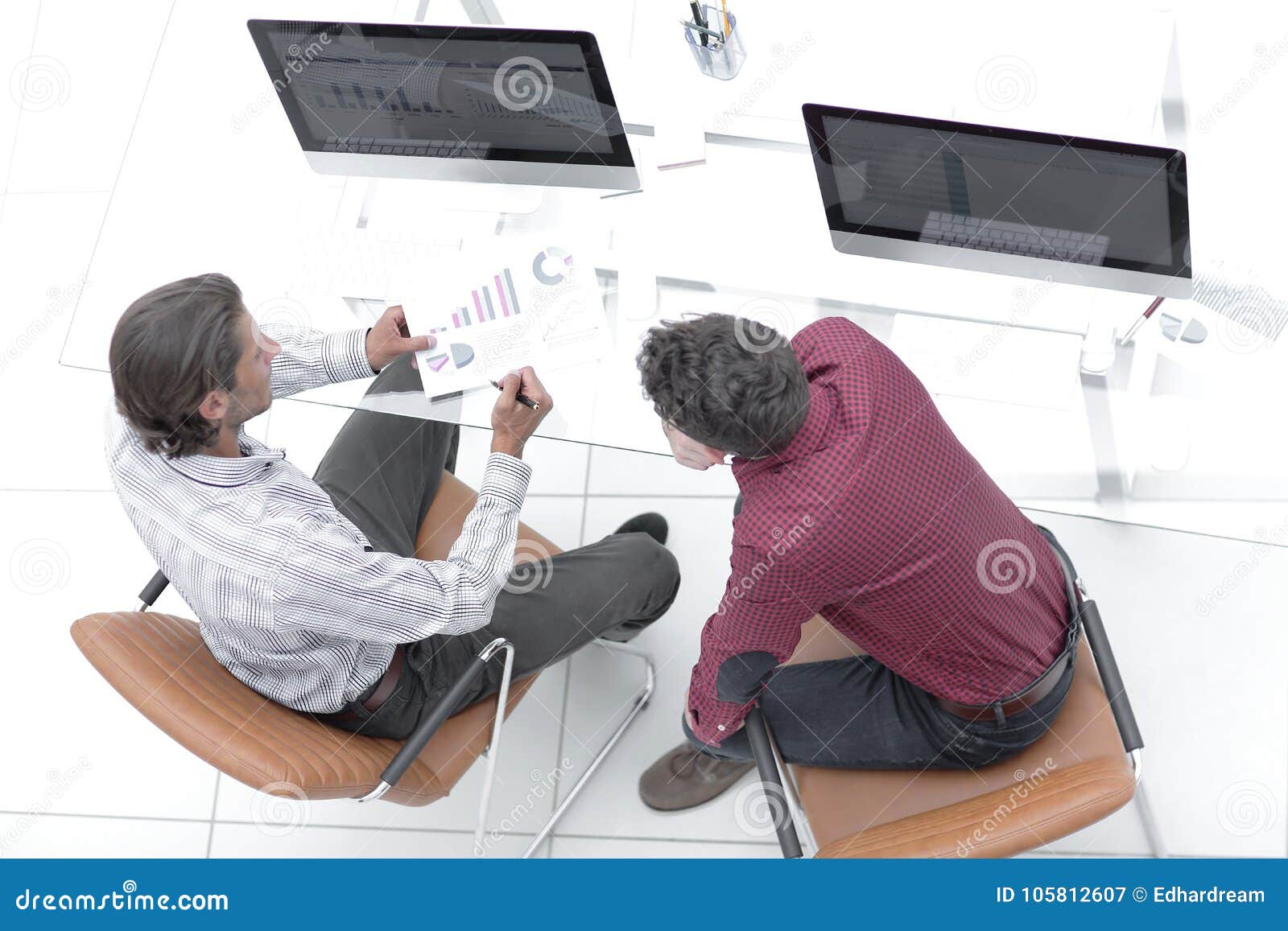 Colleagues Discussing Financial Data. Stock Image - Image of caucasian ...