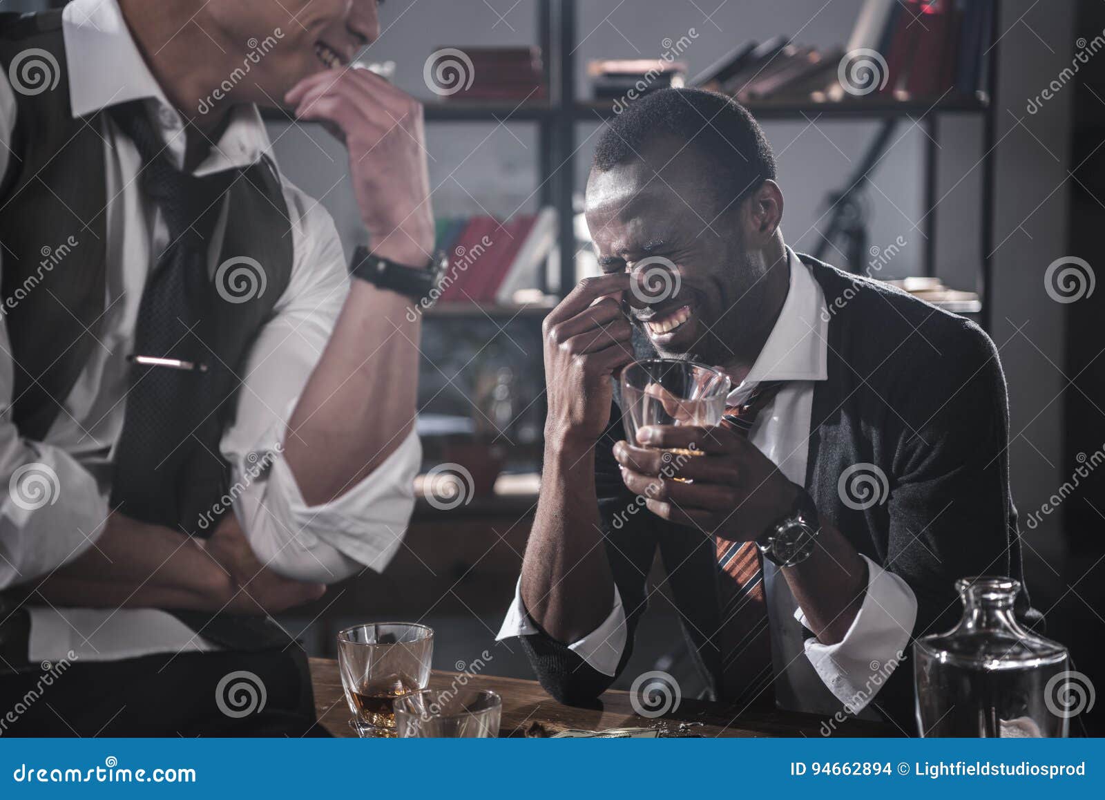 Colleagues Drinking Alcohol while Spending Time Together after Work ...