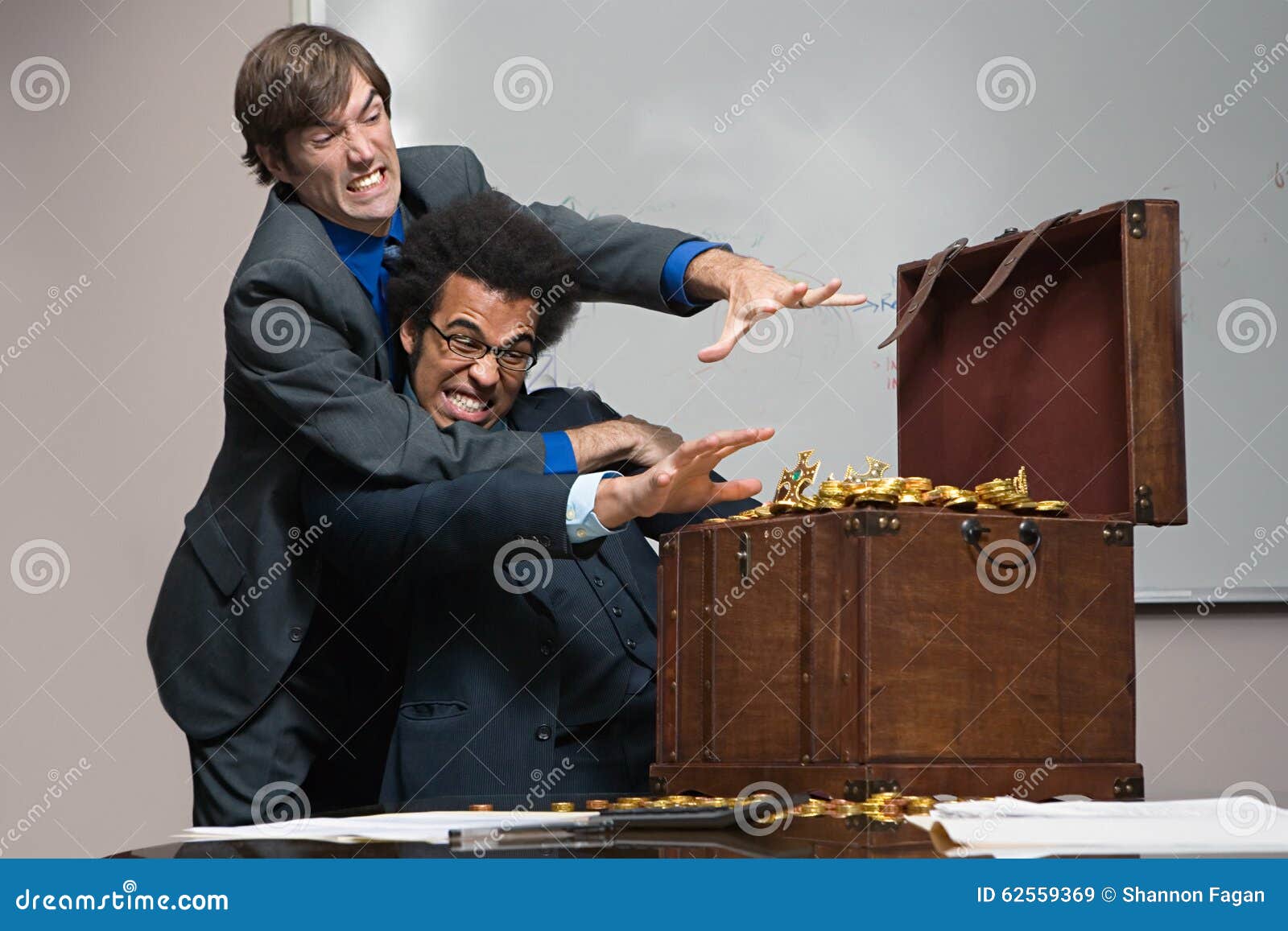 Colleagues Fighting Over Money Stock Image - Image of american, bonus ...