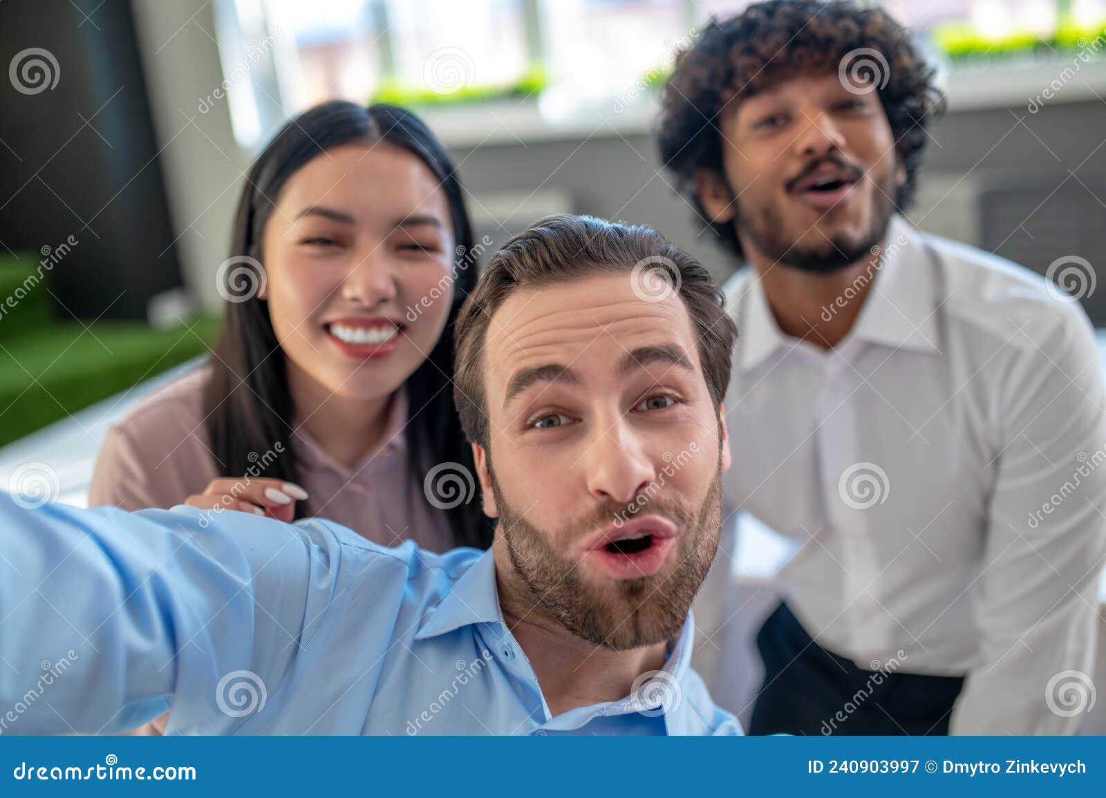 Colleagues Having Fun after Work and Looking Happy Stock Image - Image ...