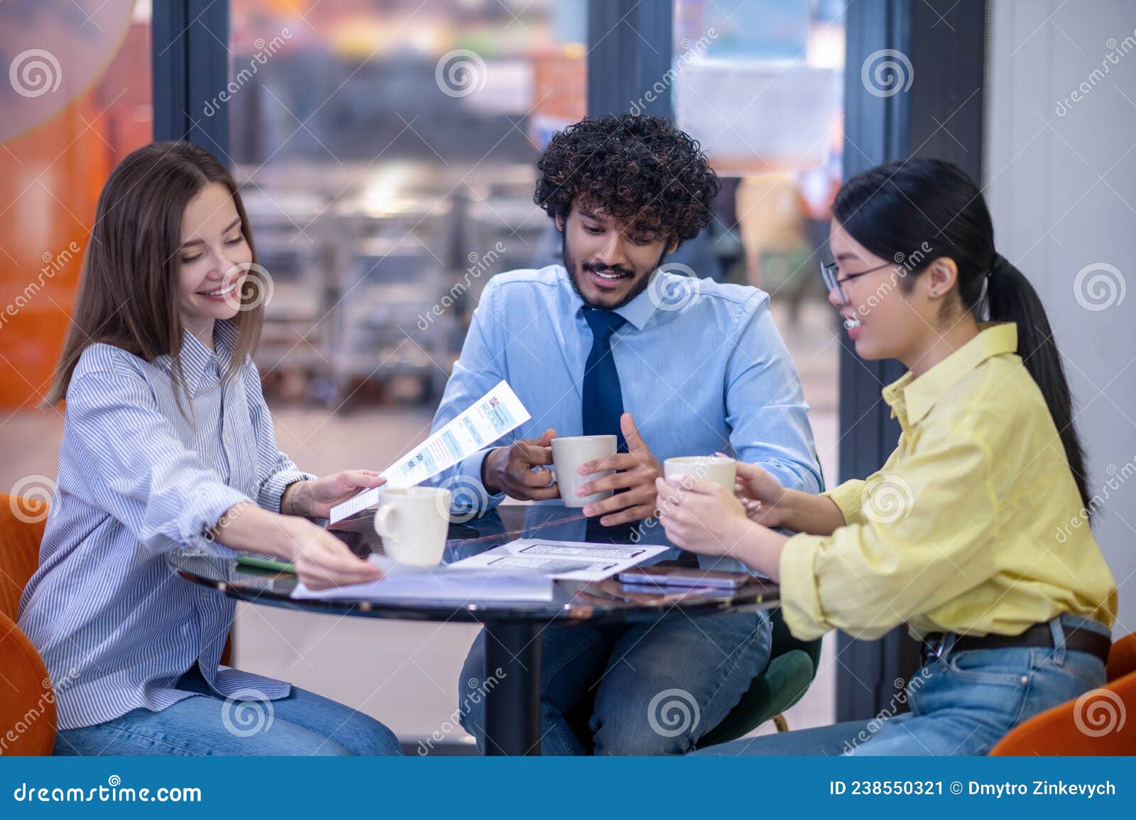 Colleagues Having Lunch Together and Discussing Something Stock Image ...