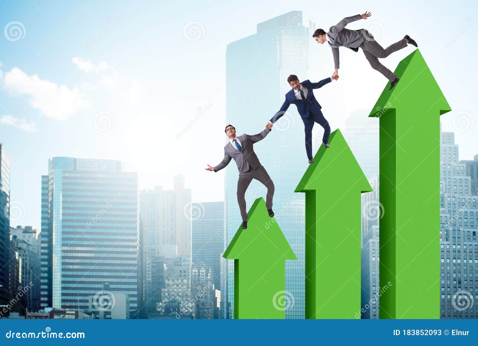 Colleagues Helping Each Other To Improve Results Stock Image - Image of ...