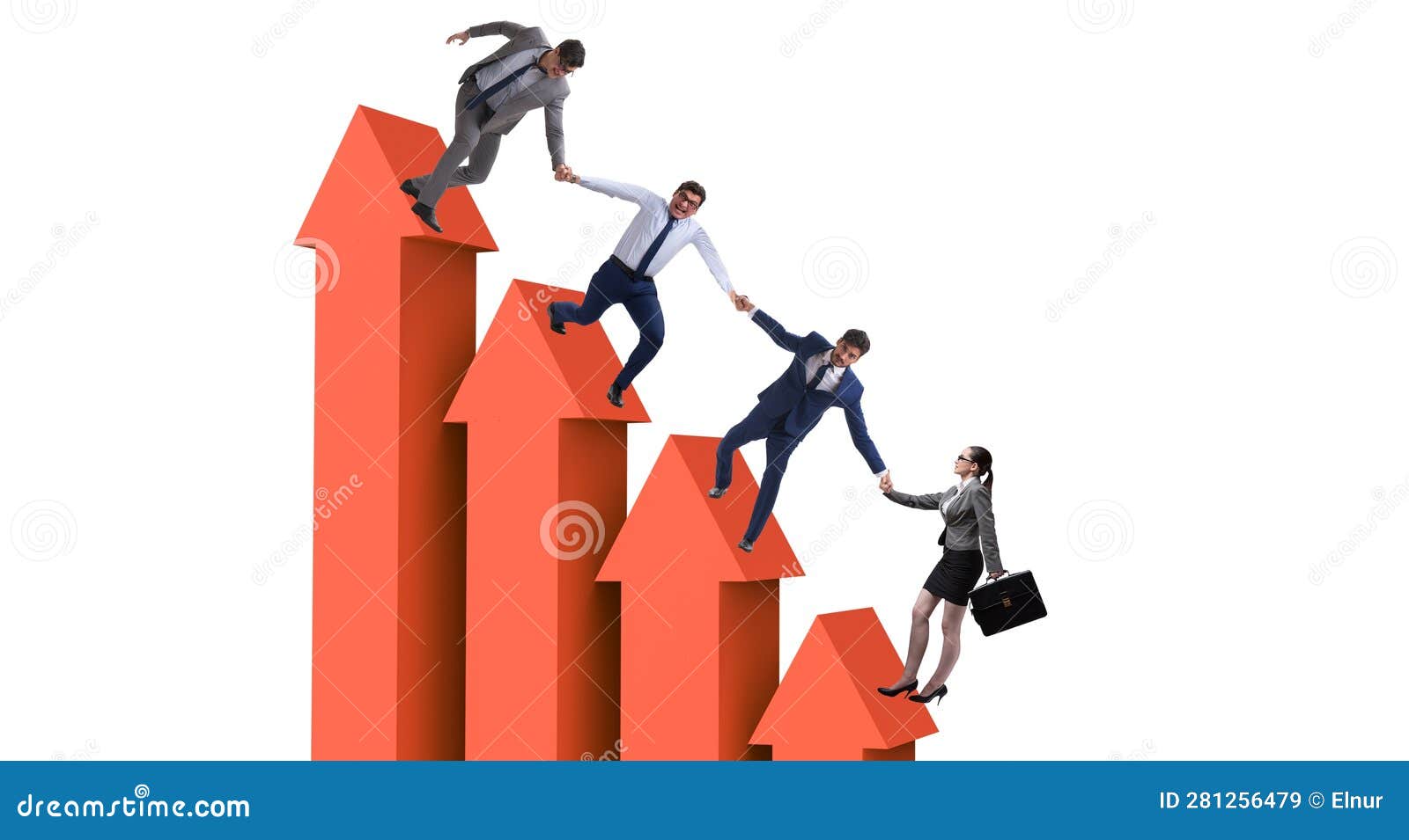 Colleagues Helping Each Other To Improve Results Stock Illustration ...