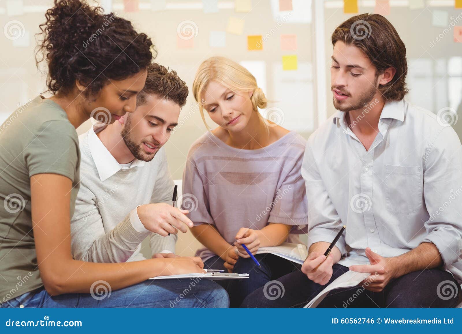 Colleagues Interacting with Each Other Stock Photo - Image of ...