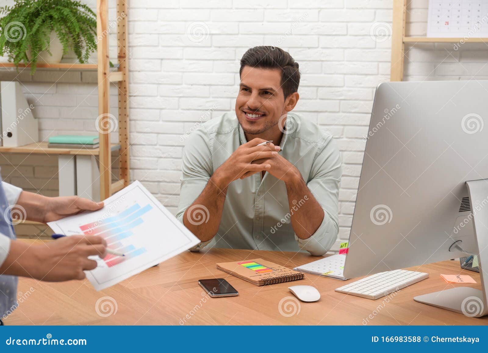 Colleagues Making Schedule Using Calendar Stock Photo - Image of remind ...