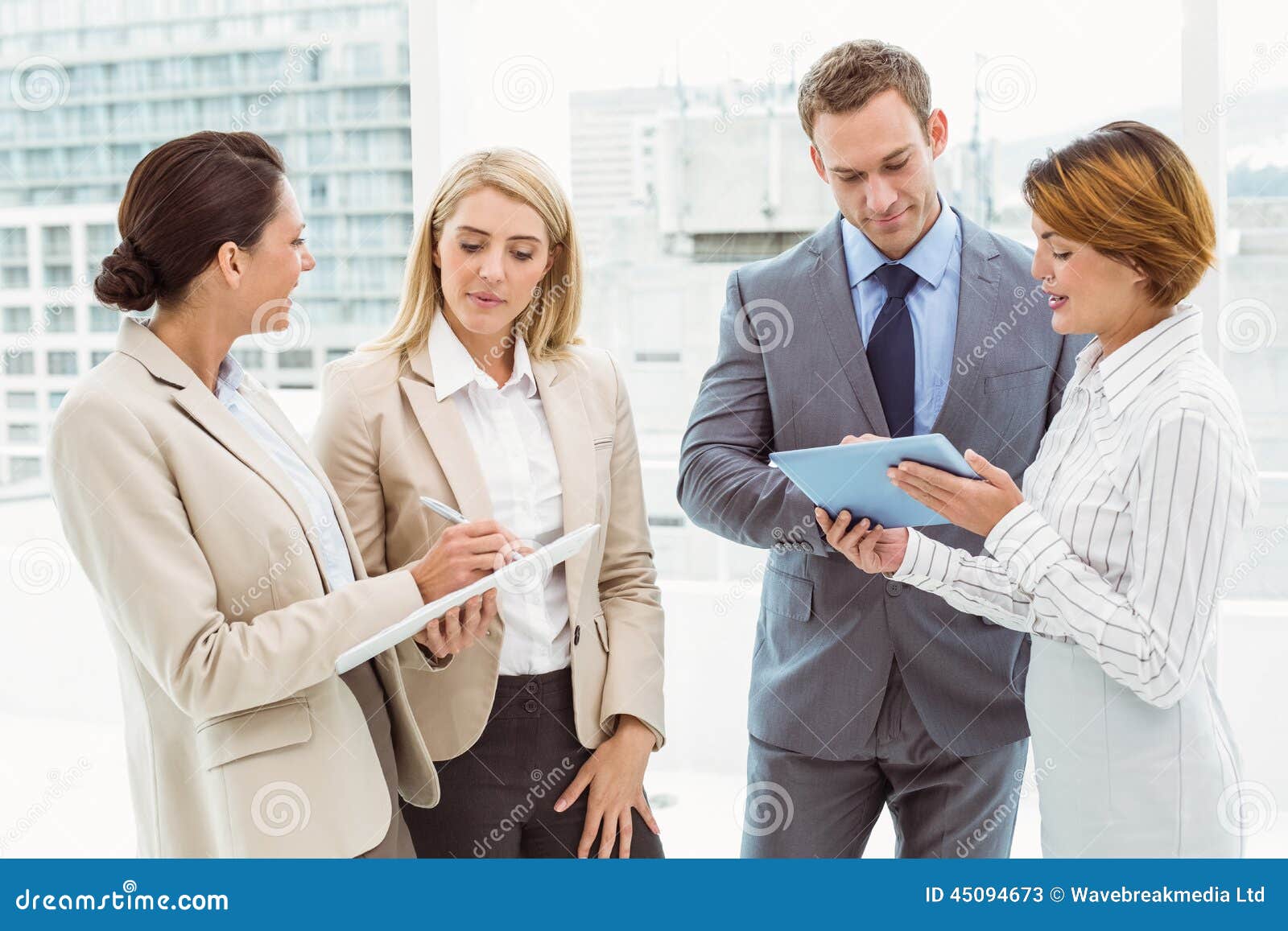 Colleagues in Meeting at Office Stock Image - Image of woman ...