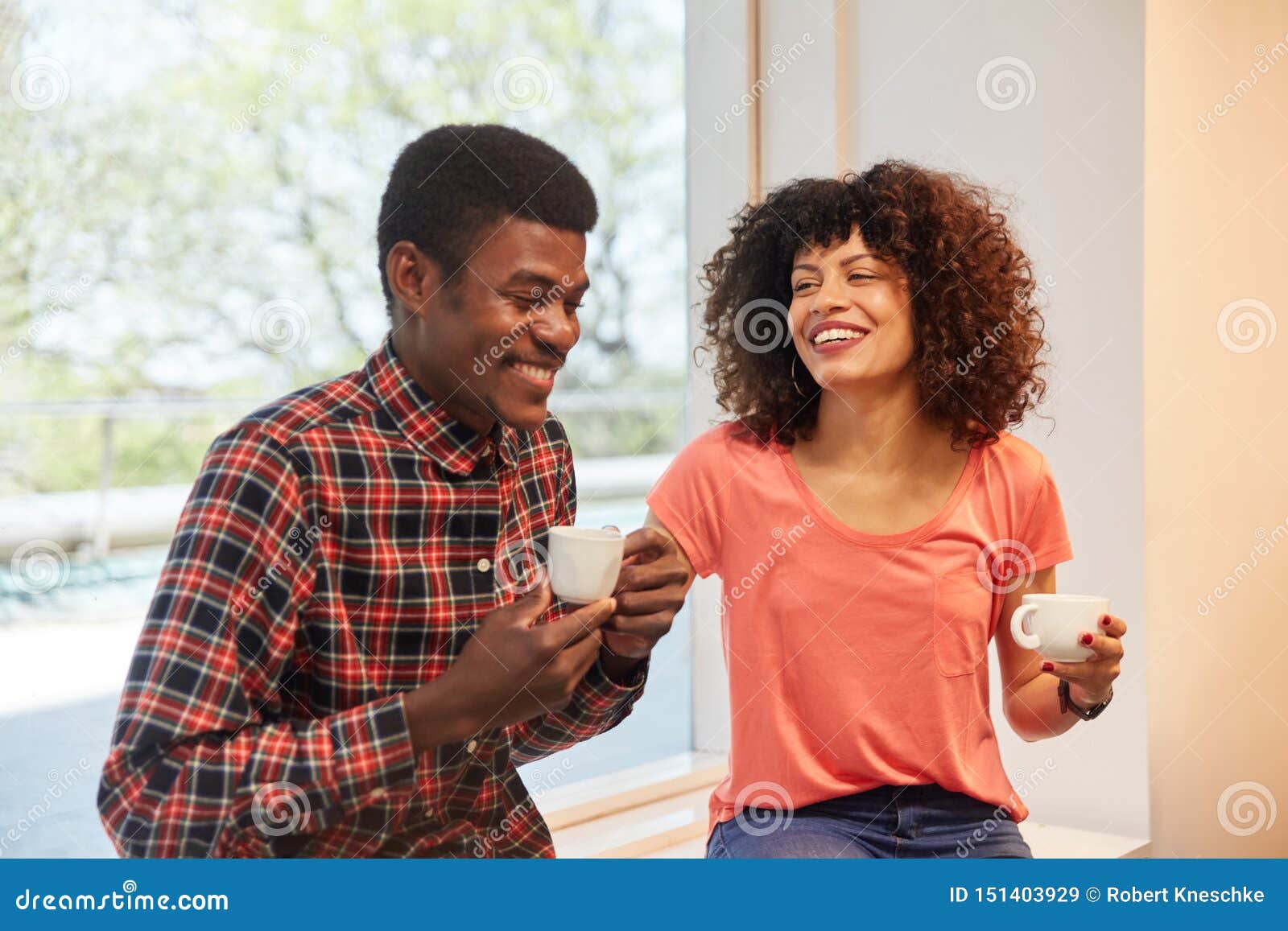 Colleagues in the Multicultural Team Take a Coffee Break Stock Image ...