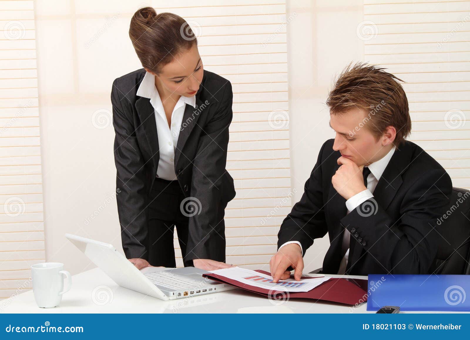 Colleagues at the office stock image. Image of handsome - 18021103