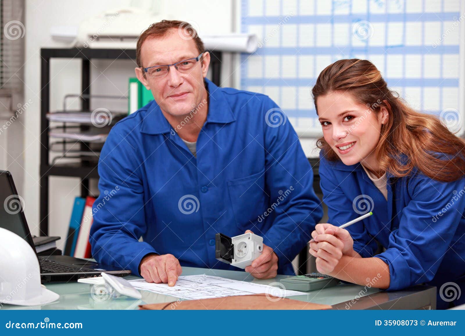 Colleagues ordering parts stock image. Image of goods - 35908073