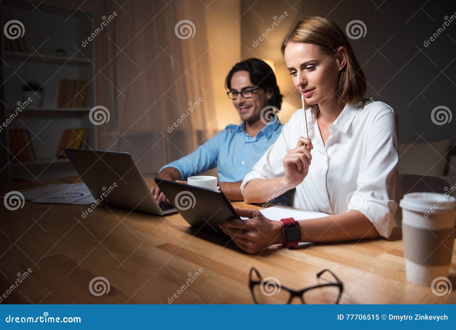 Colleagues Planning Their Work in an Office Stock Image - Image of ...