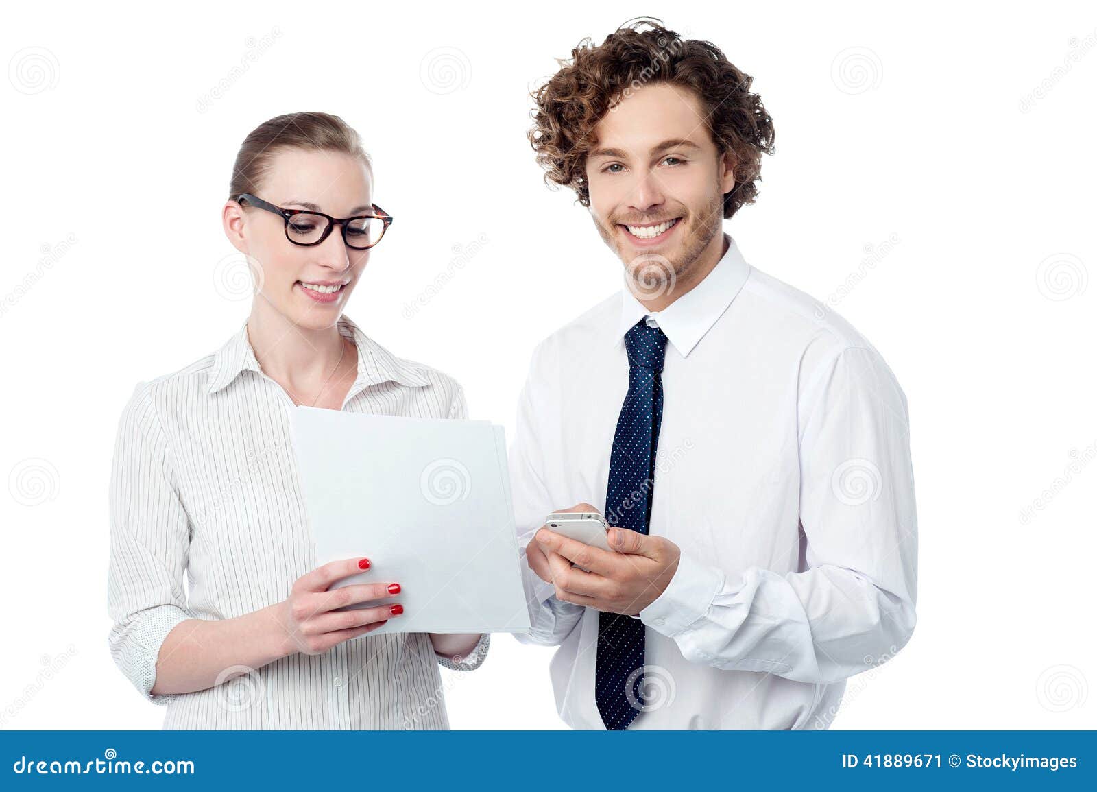 Colleagues Reviewing Business Reports Stock Image - Image of manager ...