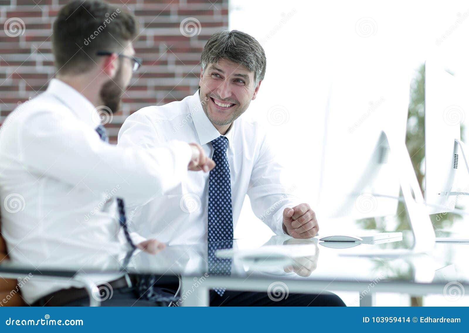 Colleagues Shake Hands As a Sign of Success Stock Photo - Image of ...