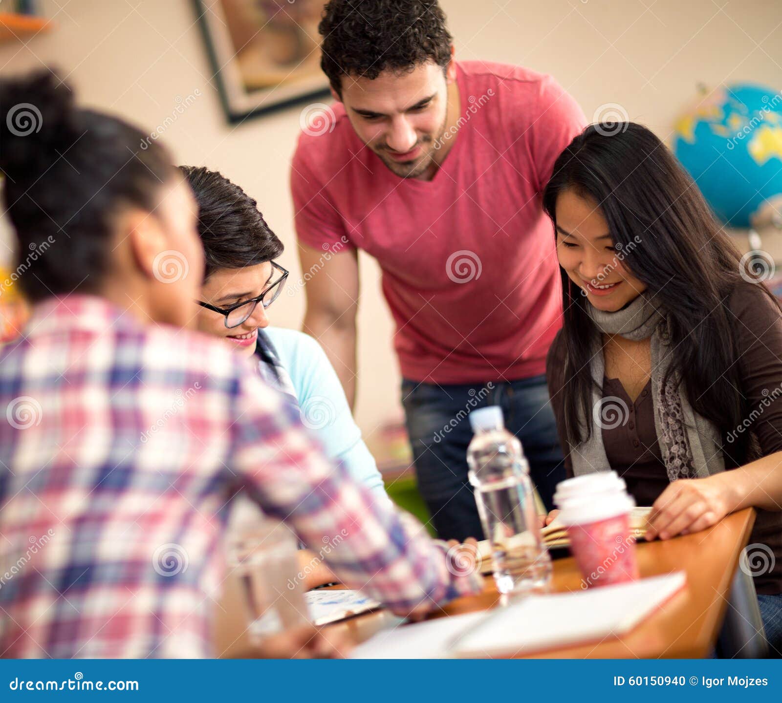 Colleagues Studying Together in Classroom Stock Photo - Image of asian ...