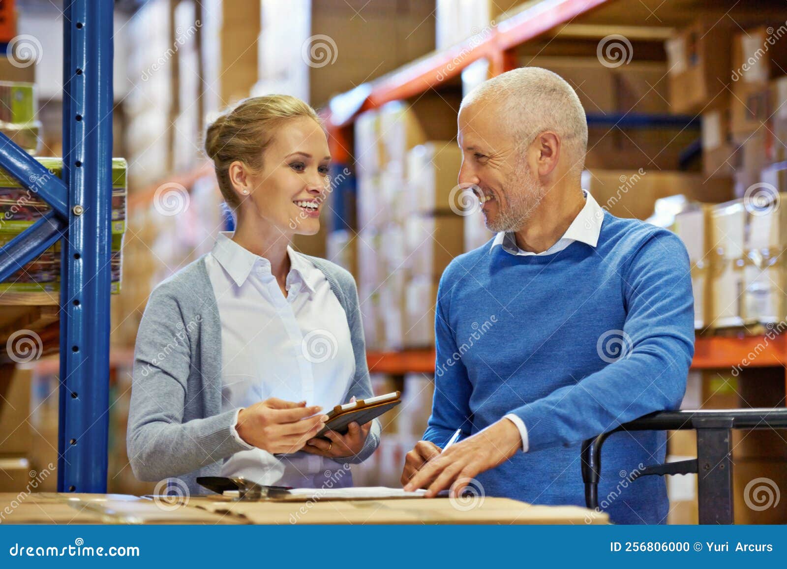 Colleagues Taking Time for a Chat. Two Colleagues Having a Work ...