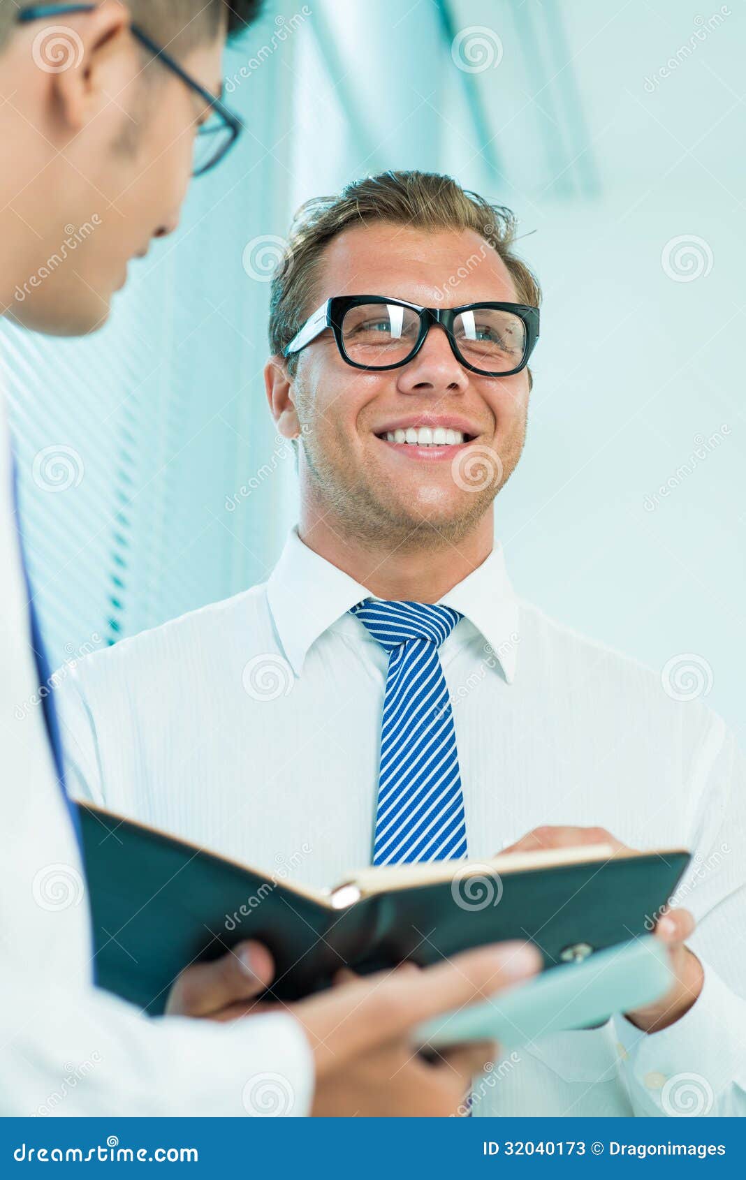 Colleagues talking stock image. Image of discussion, joyful - 32040173