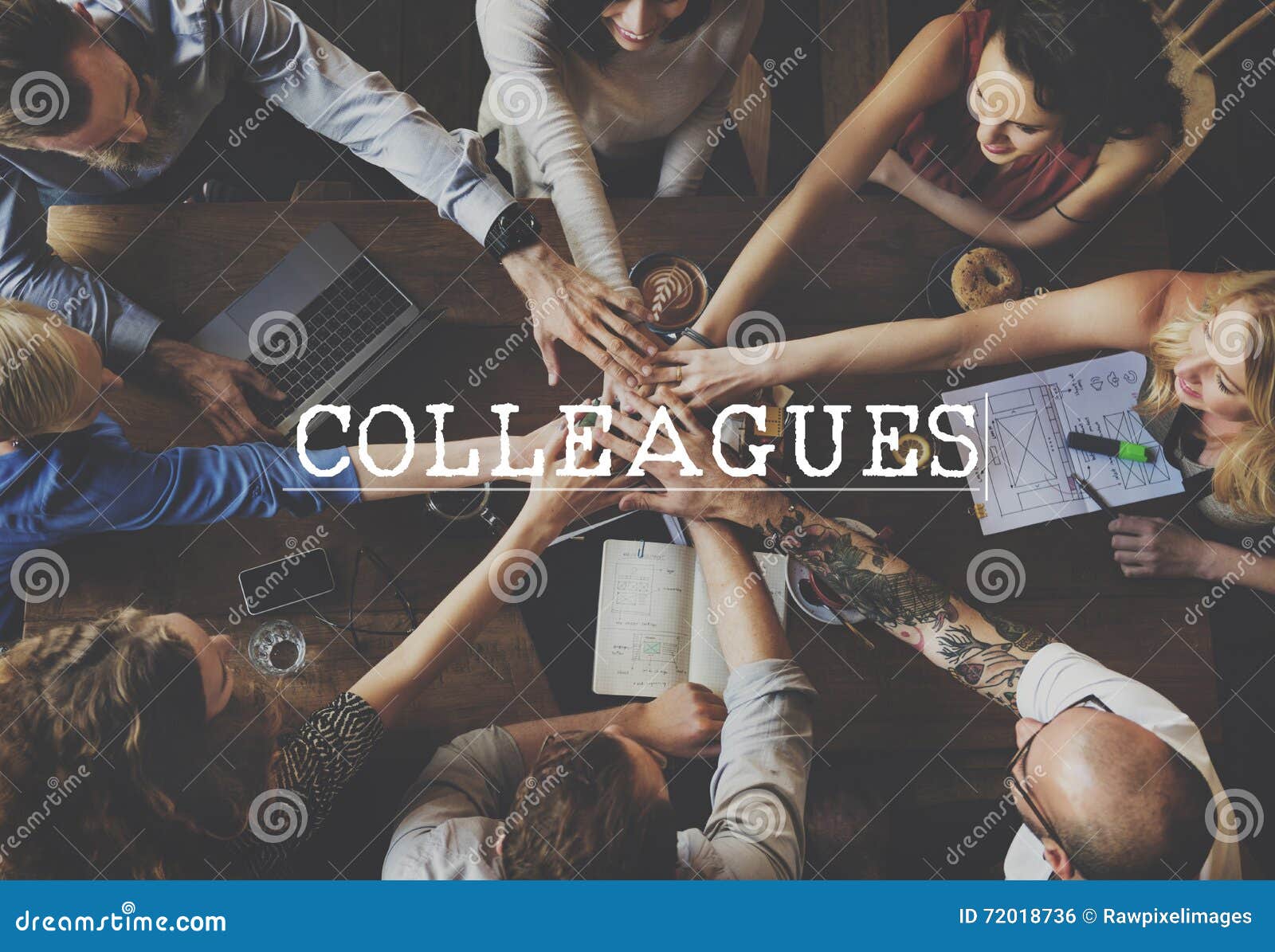 Colleagues Teamwork Support Partnership Relationship Concept Stock ...