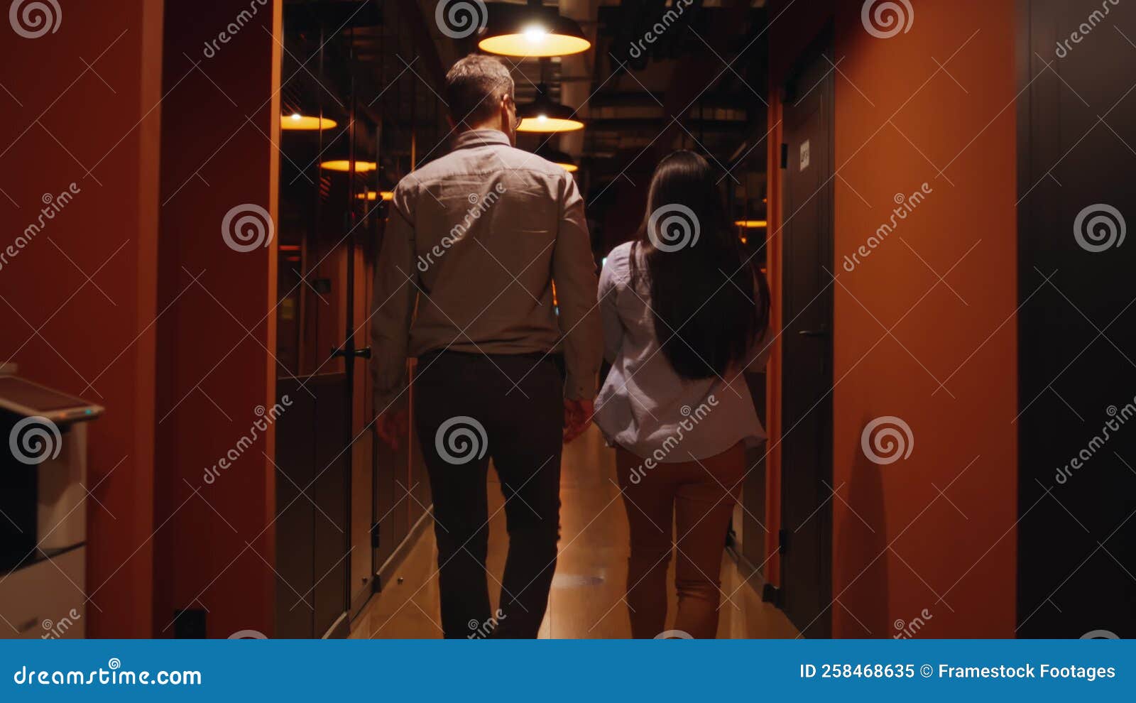 Colleagues Walking in Office Hallway Stock Video - Video of coworkers ...