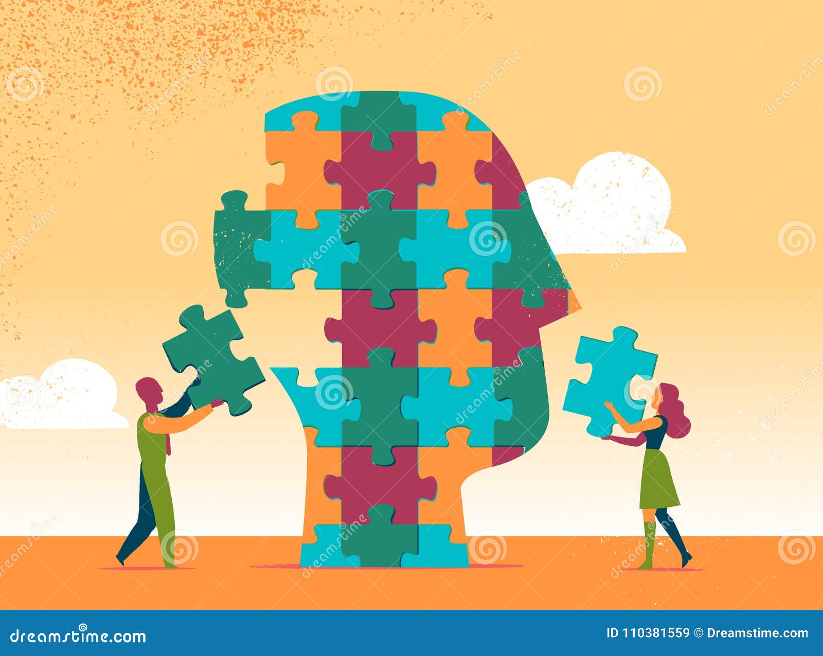 Colleagues Works on a Great Idea for the Future Stock Vector ...