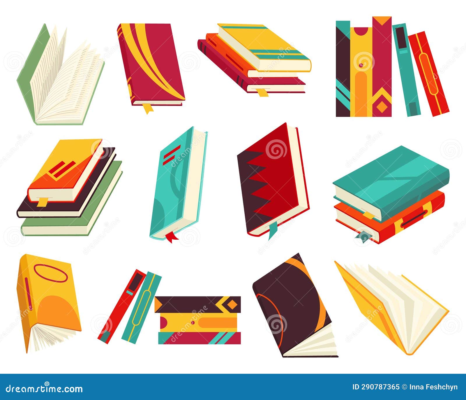 Collecction of Various Books, Stack of Books, Notebooks. Reading, Learn ...