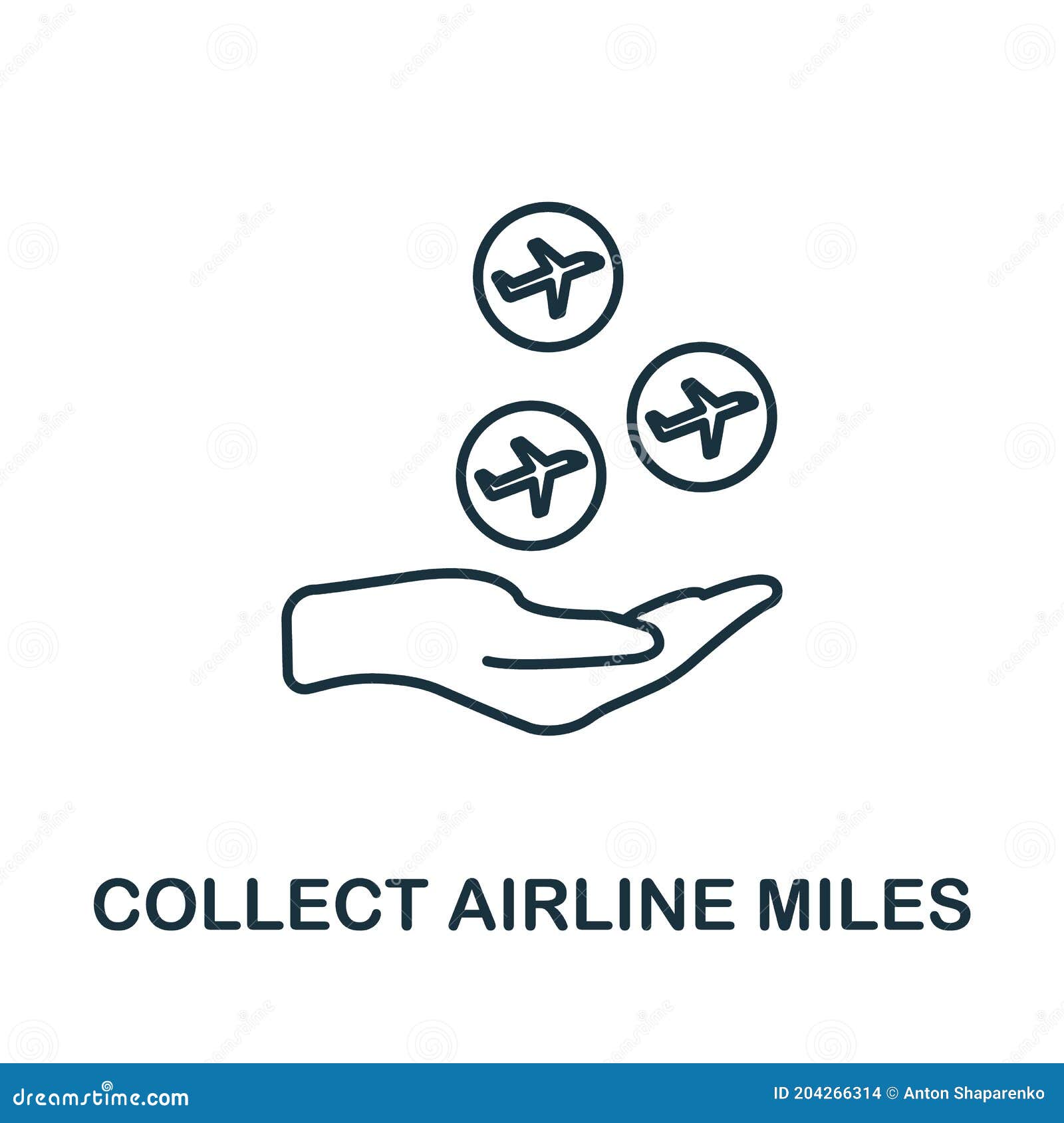 Collect Airline Miles Icon. Simple Element From Loyalty Program ...