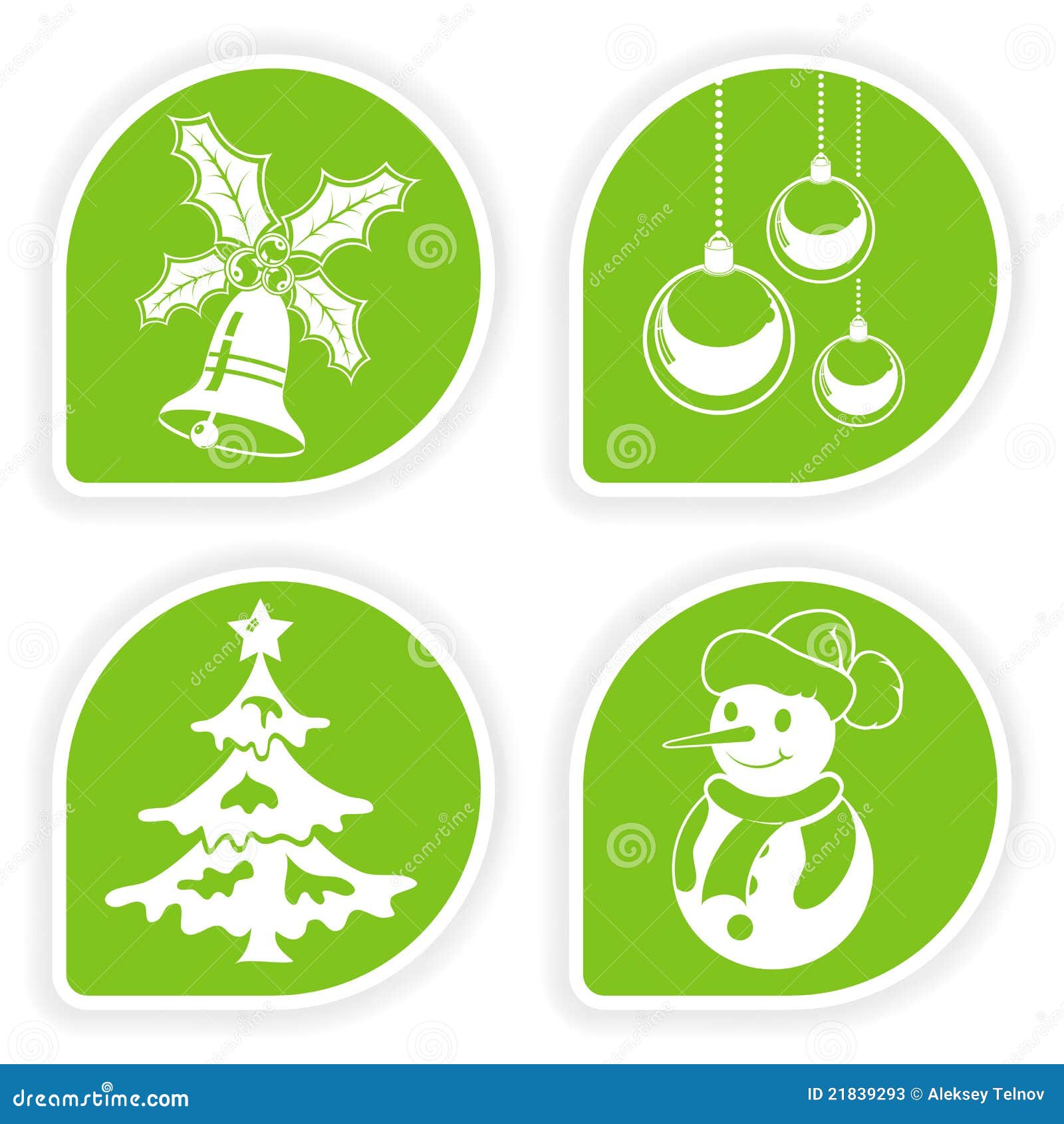 Collect Christmas Sticker stock vector. Illustration of bauble - 21839293