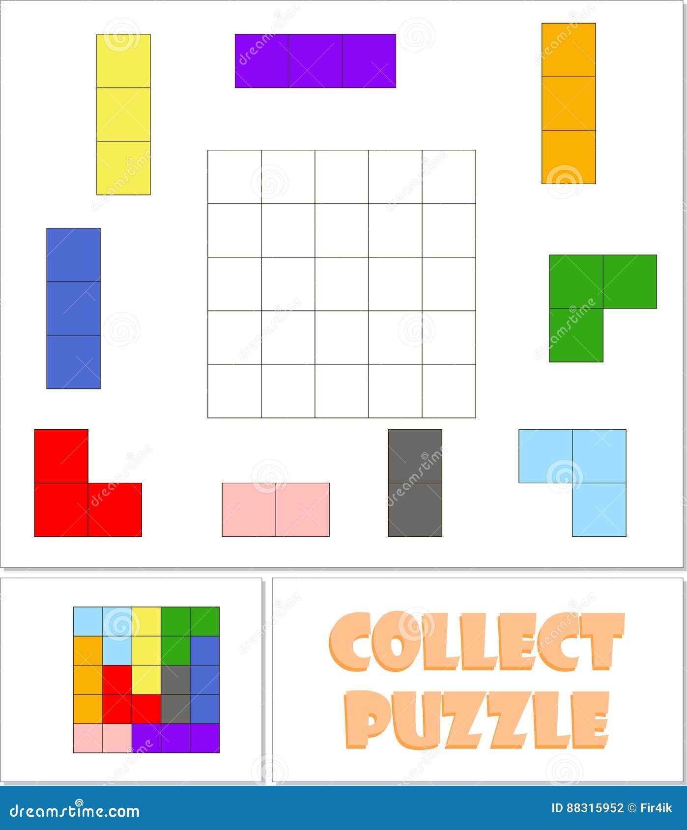 Collect the Correct Sequence of Elements Stock Vector - Illustration of ...