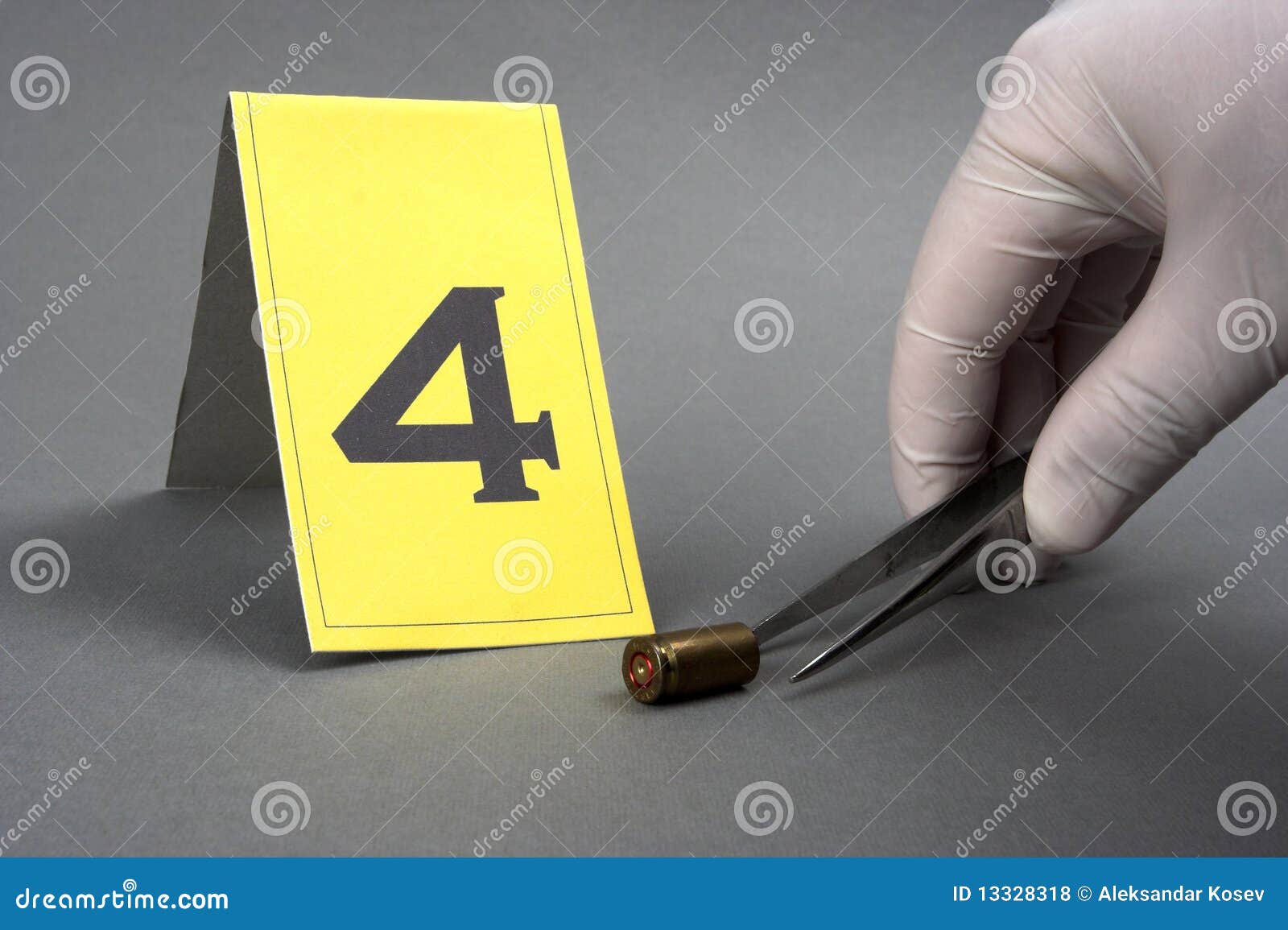 Six Fired Cartridge Cases, Caliber .357 Magnum Stock Photography ...