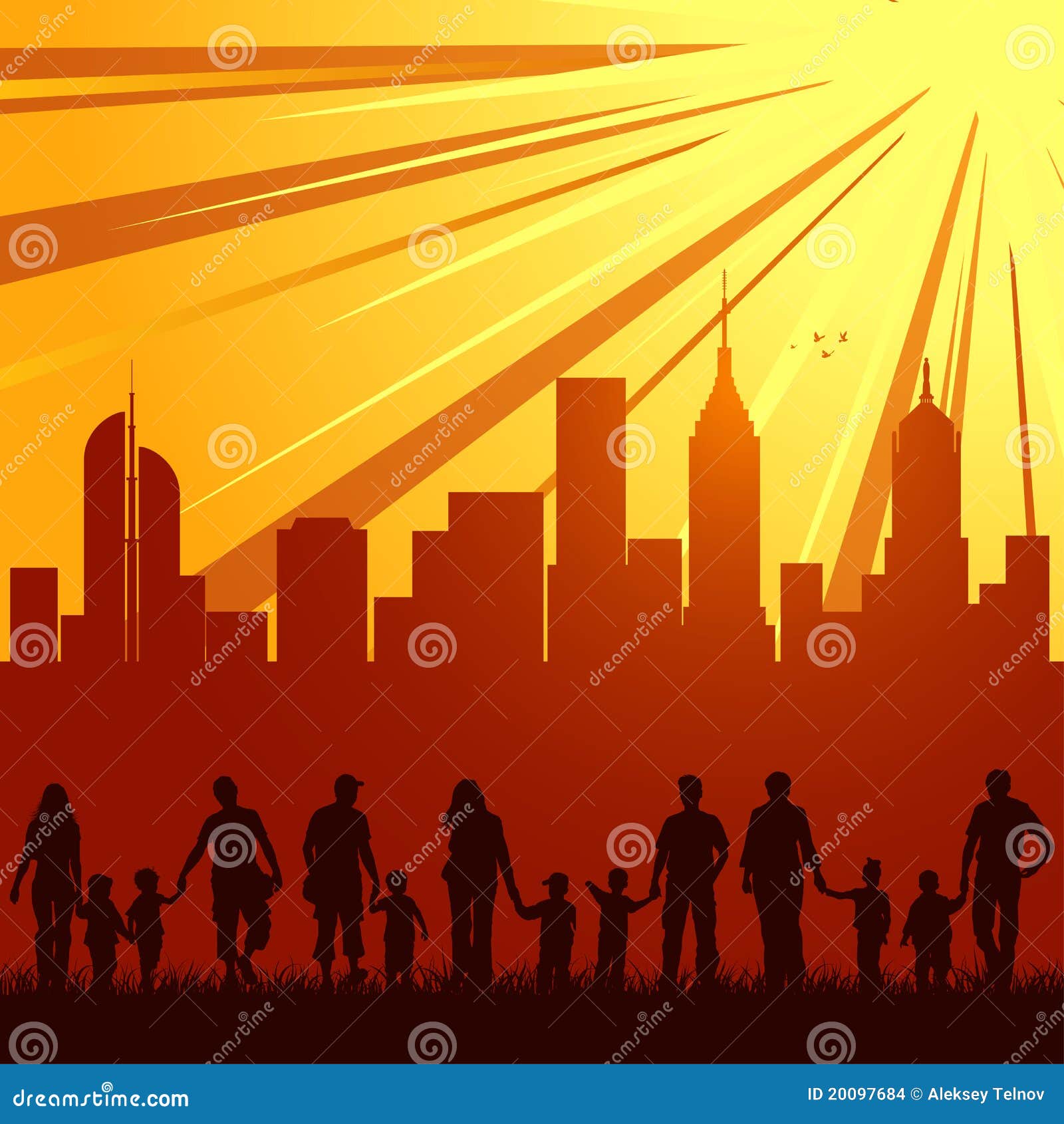 Collect Family Silhouettes Vector Illustration | CartoonDealer.com ...