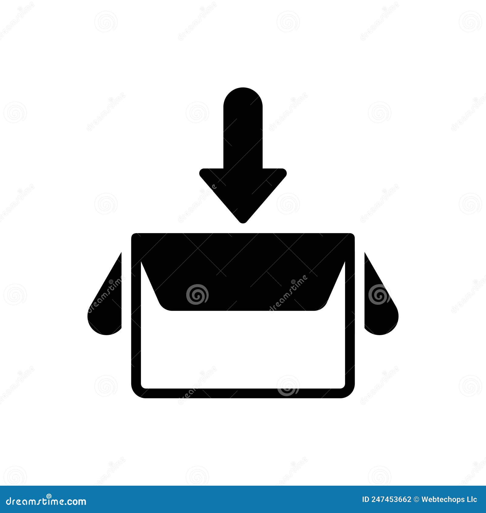 Black Solid Icon for Collect, Box and Gather Stock Vector ...