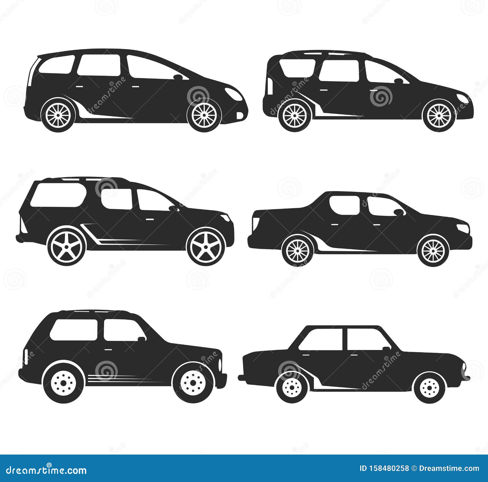 Collect icon car set stock illustration. Illustration of retro - 158480258