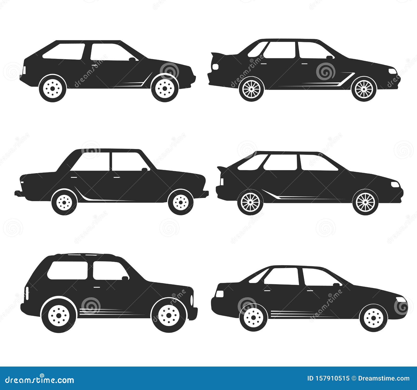 Collect icon car set stock vector. Illustration of sedan - 157910515