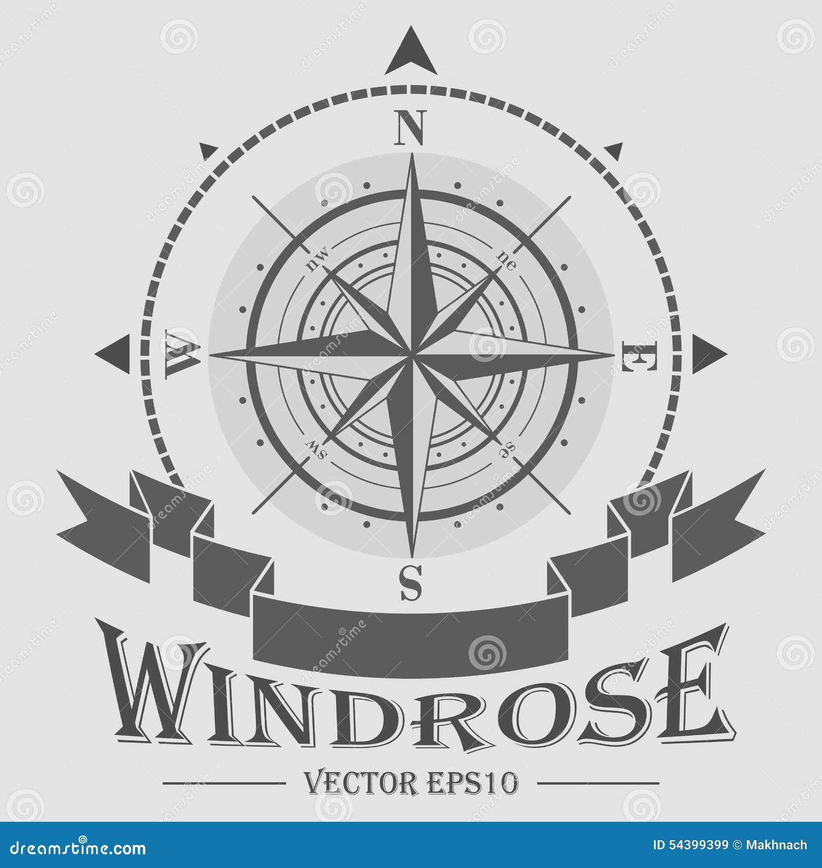 Collectief Embleem Met Windroos Vector Illustratie - Illustration of ...