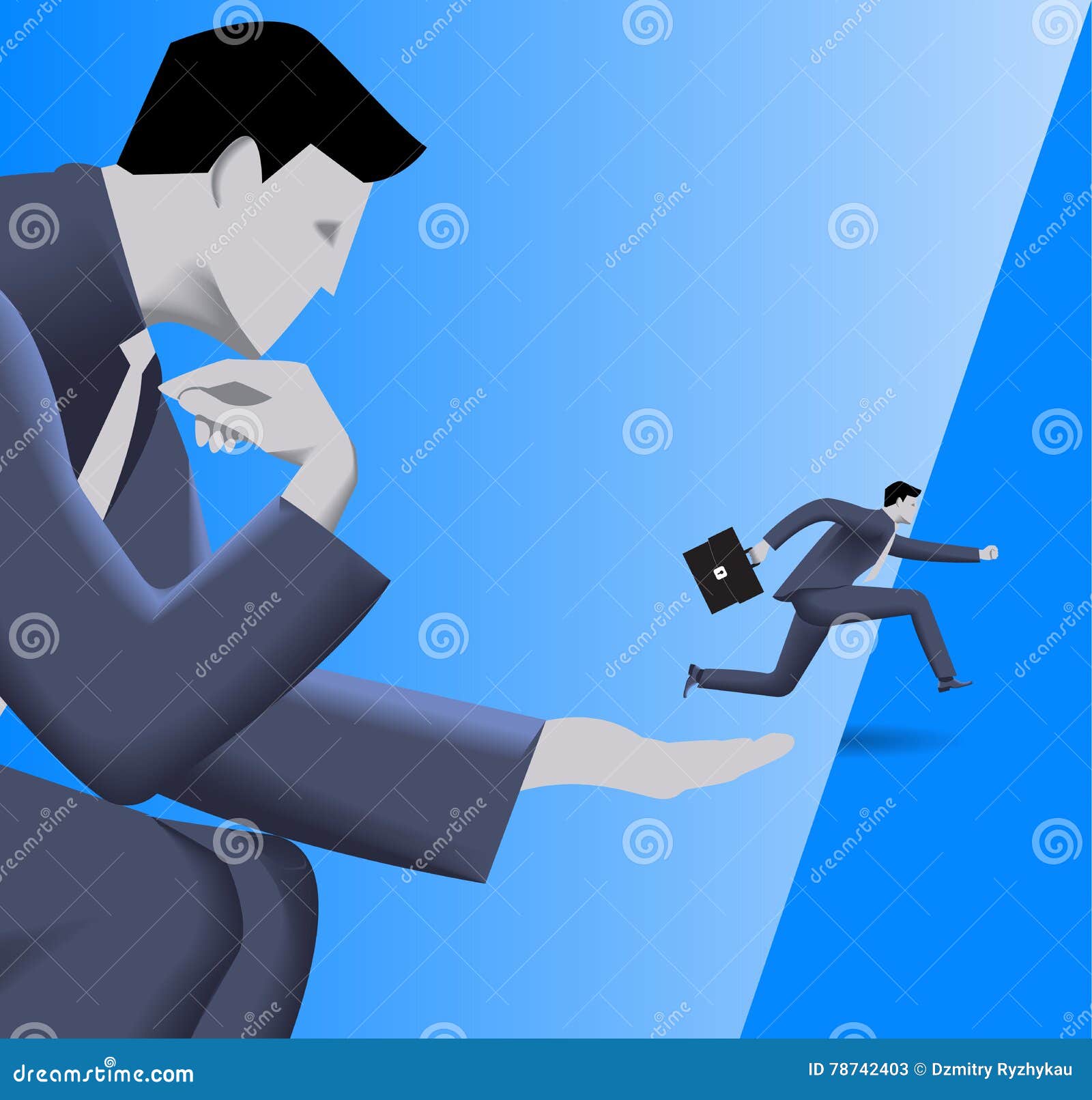 Collectief Versus Klein Samenwerking Tussen Bedrijvenconcept Stock ...