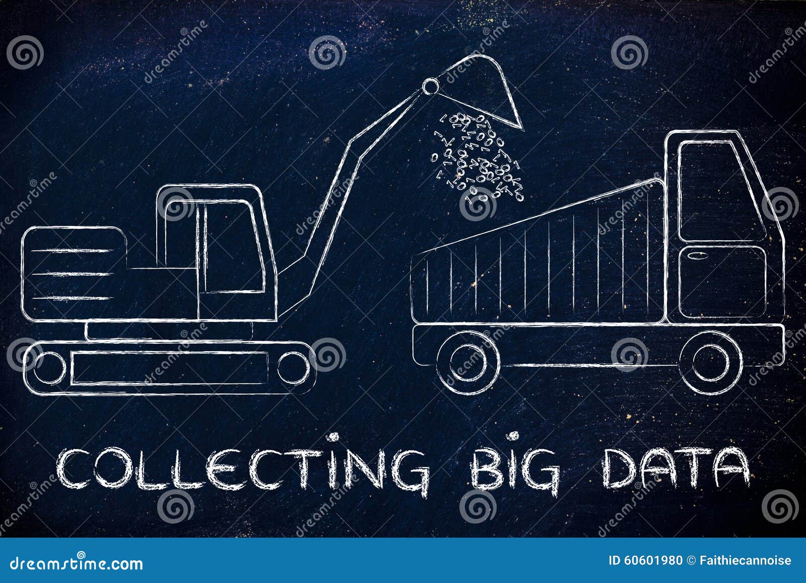 Collecting Big Data: Funny Digger and Truck Elaborating Binary C Stock ...