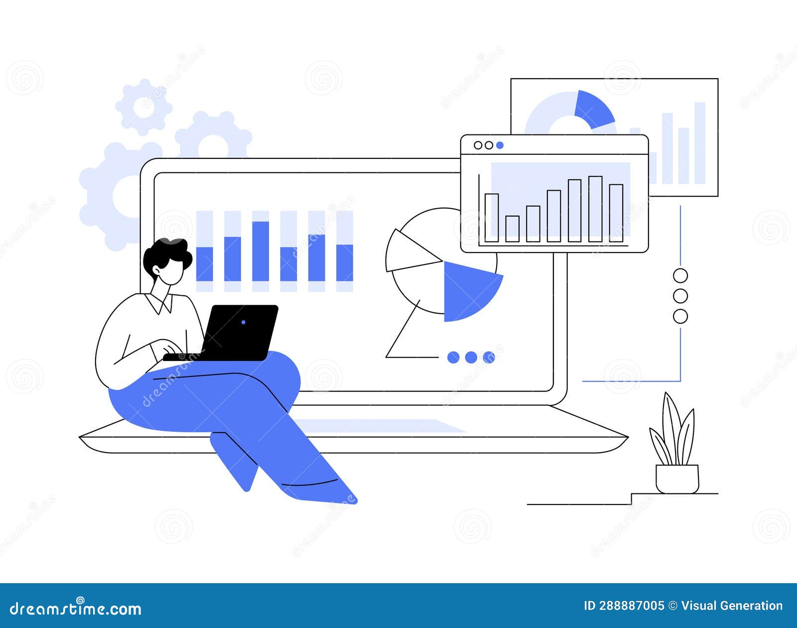 Collecting Business Data Abstract Concept Vector Illustration. Stock ...