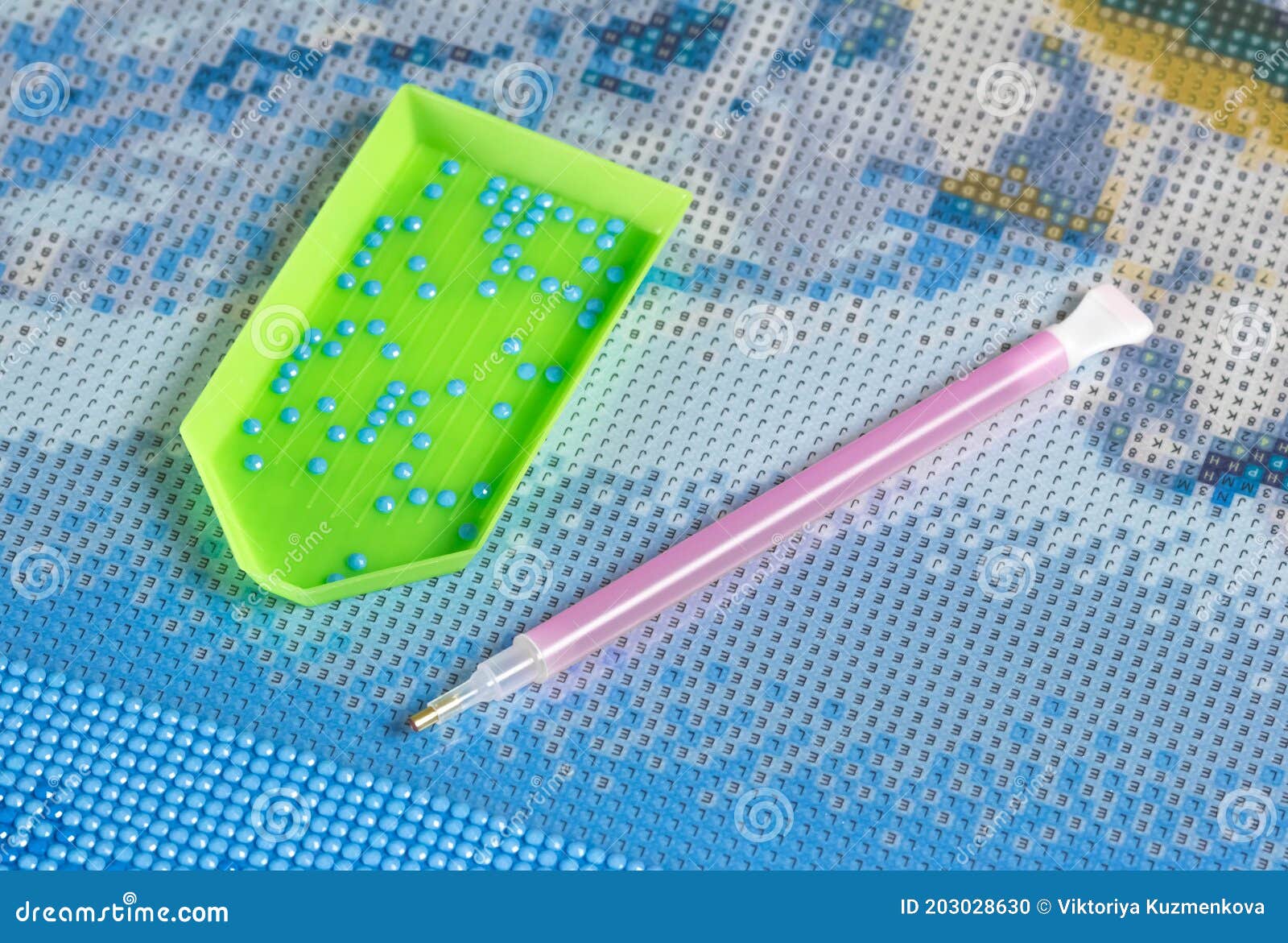 Collecting Diamond Embroidery, Diamond Mosaic. Colored Crystals. Tools ...