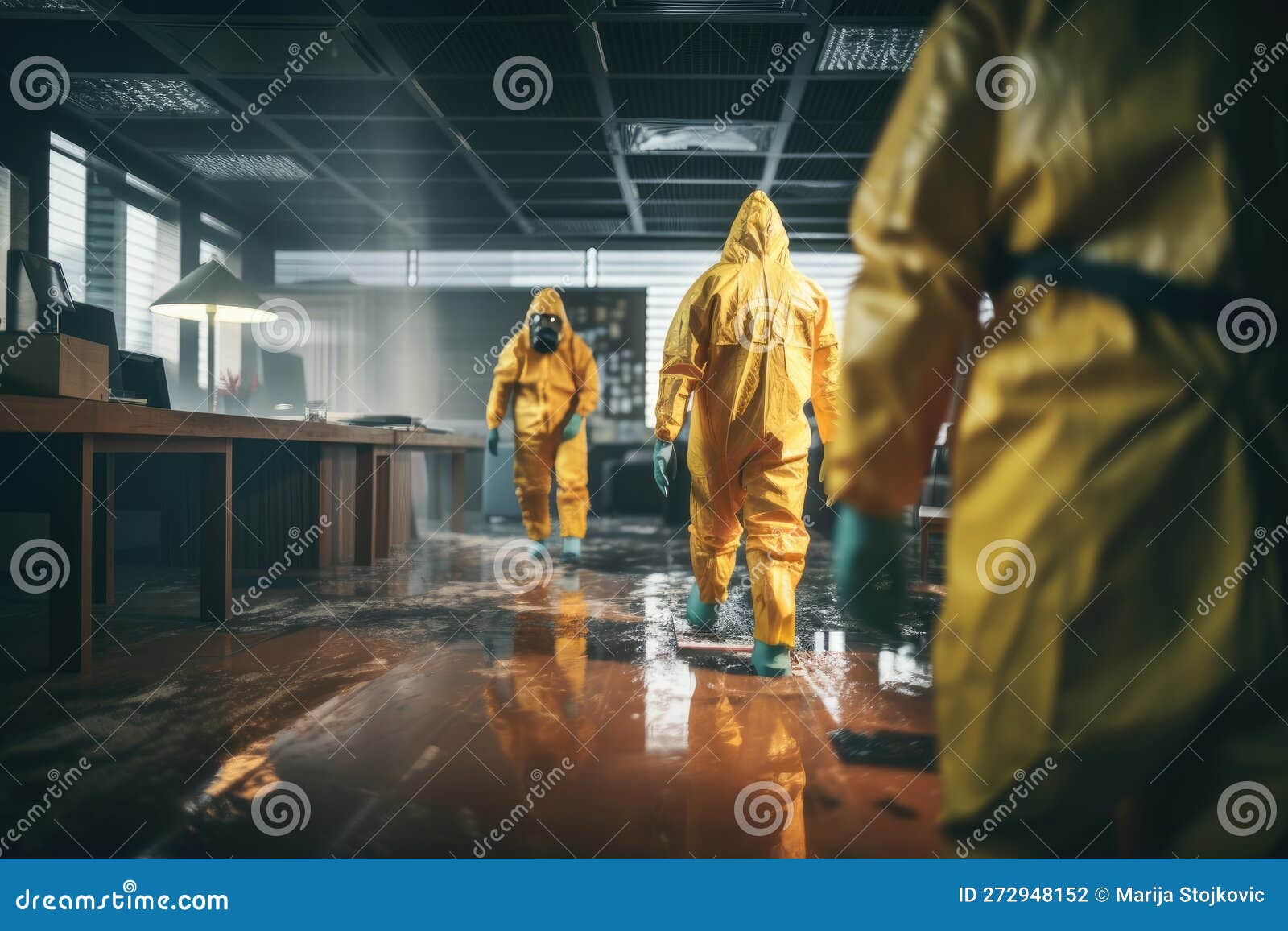 Collecting Hazardous Material Generative AI Stock Illustration ...