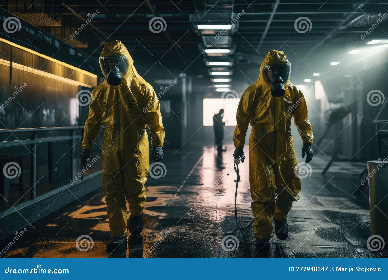 Collecting Hazardous Material Generative AI Stock Illustration ...