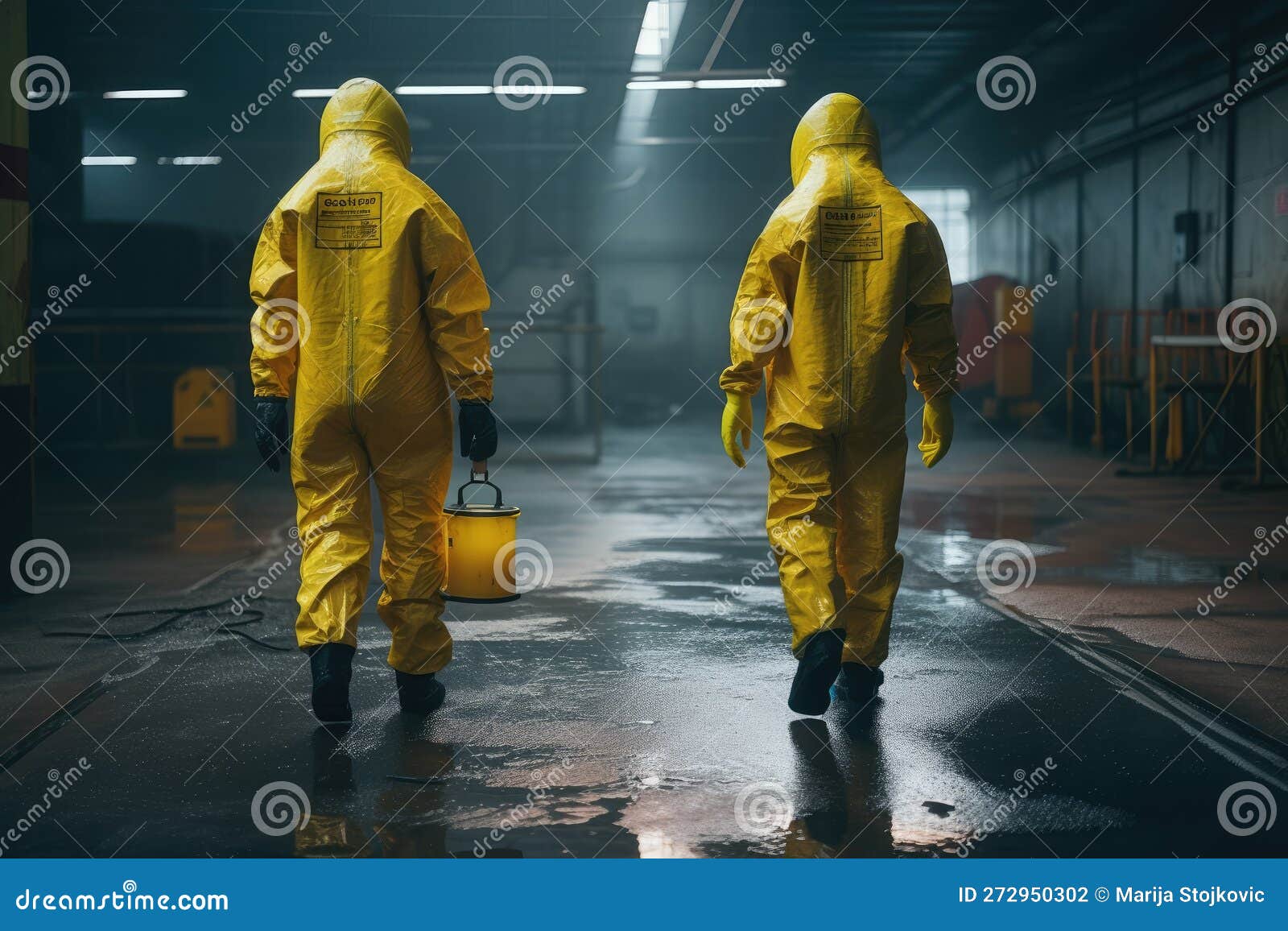 Collecting Hazardous Material Generative AI Stock Illustration ...